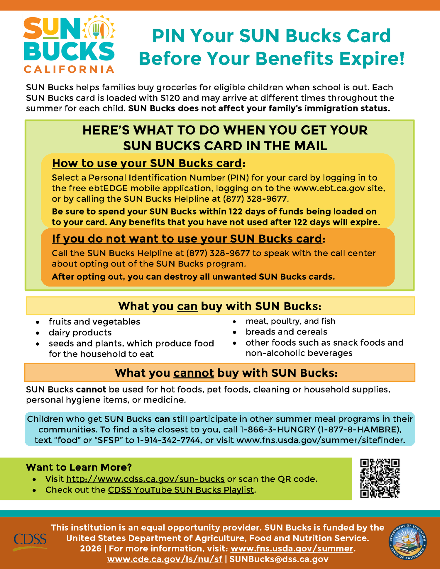 SUN Bucks — San Diego Hunger Coalition