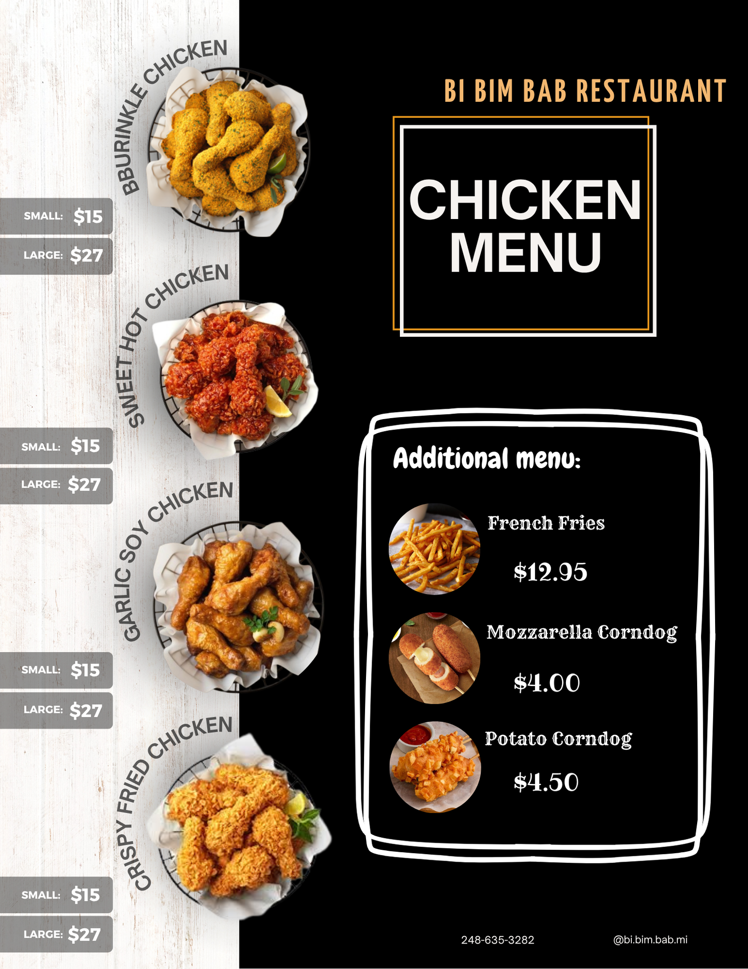 Menu | Check out our authentic Korean menu! — Bi Bim Bab
