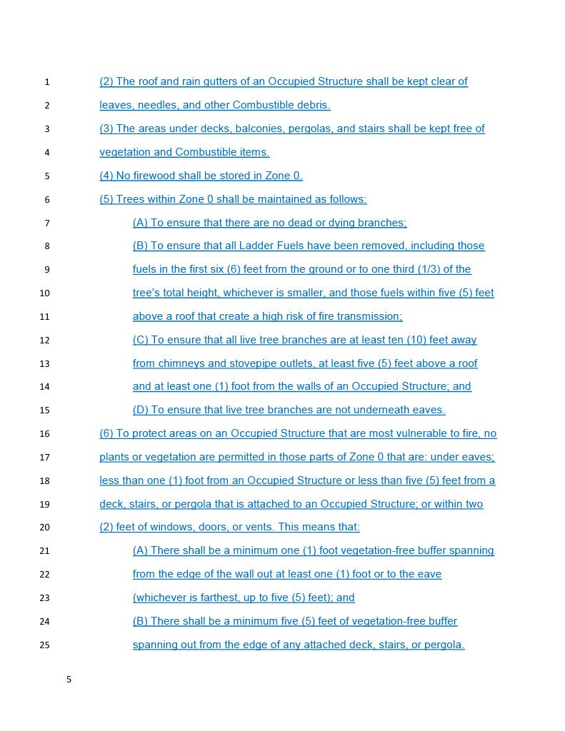 BOF Zone 0 Drafts — Zone 0 - Very High Fire Severity Zone - Conejo Valley