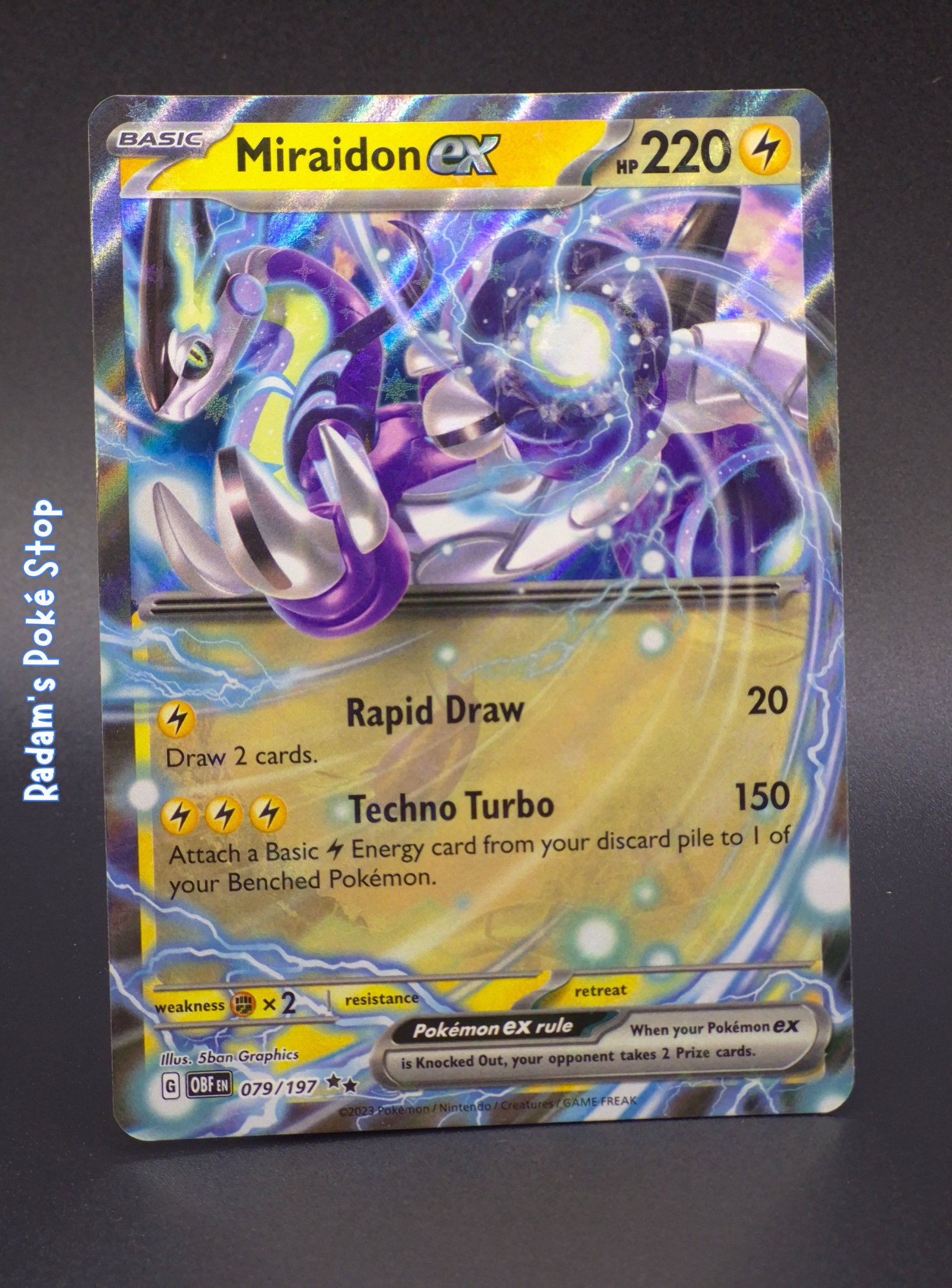 Miraidon ex 079/197, Obsidian Flames, Double Rare presented by Pokémon ...