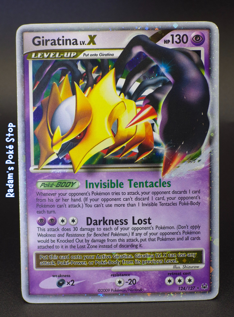 Giratina Lv.X 124/127, Platinum, from the Pokémon TCG — Radam's Poké Stop