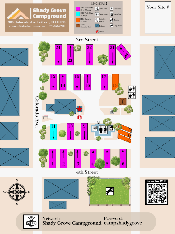 Camp Map | Book Your Stay Today — Shady Grove Campground, Seibert CO