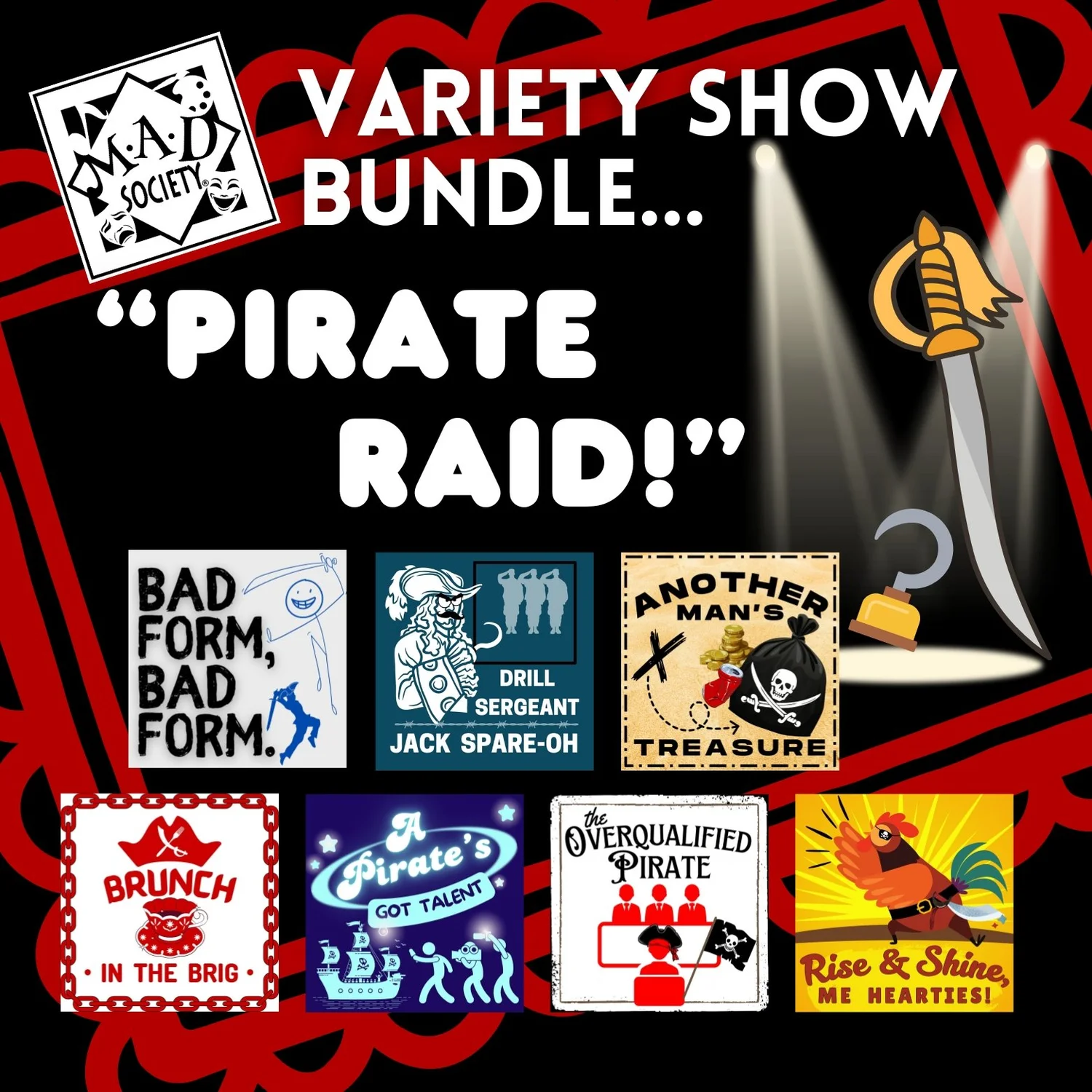 "A Pirate's Got Talent" 5-6 person skit — Music, Art and Drama MAD Society