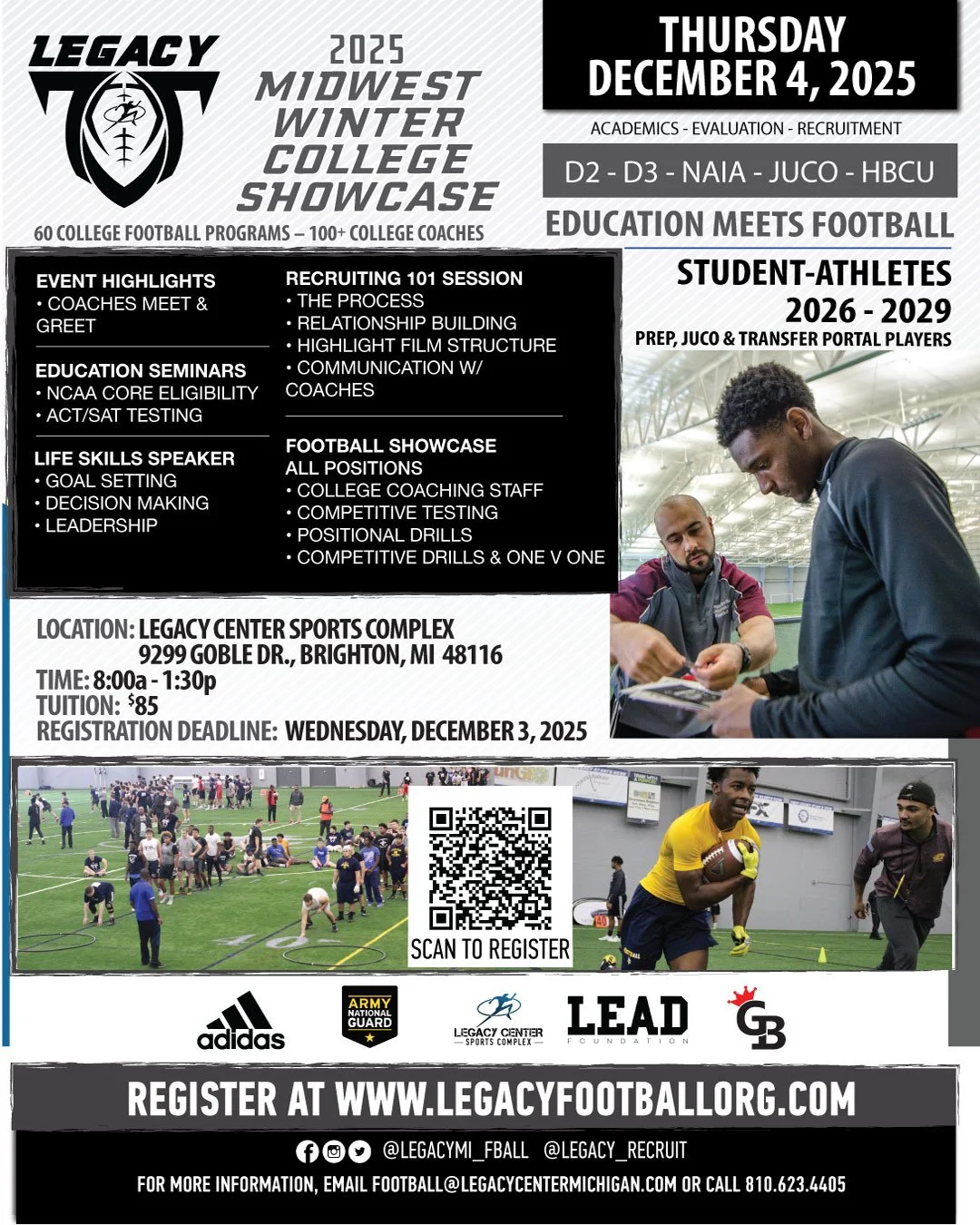 Football Camps & Showcases | Join the Football Showcases Today — Legacy ...