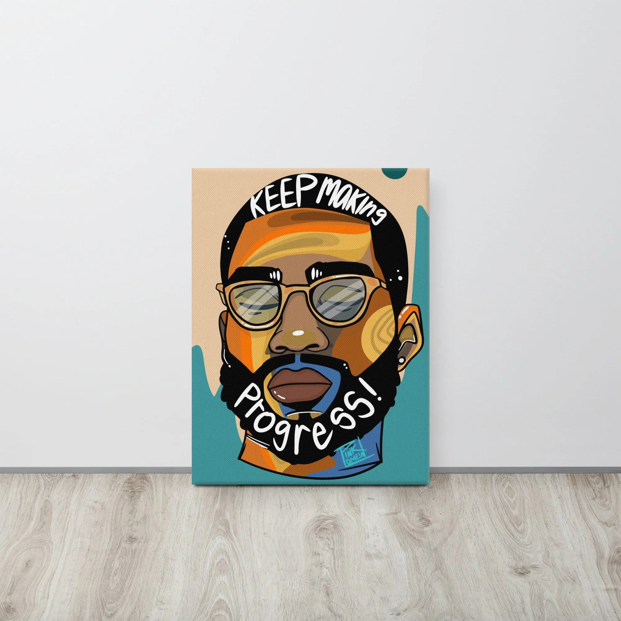 Keep Making Progress Canvas Print — PinkLoMein