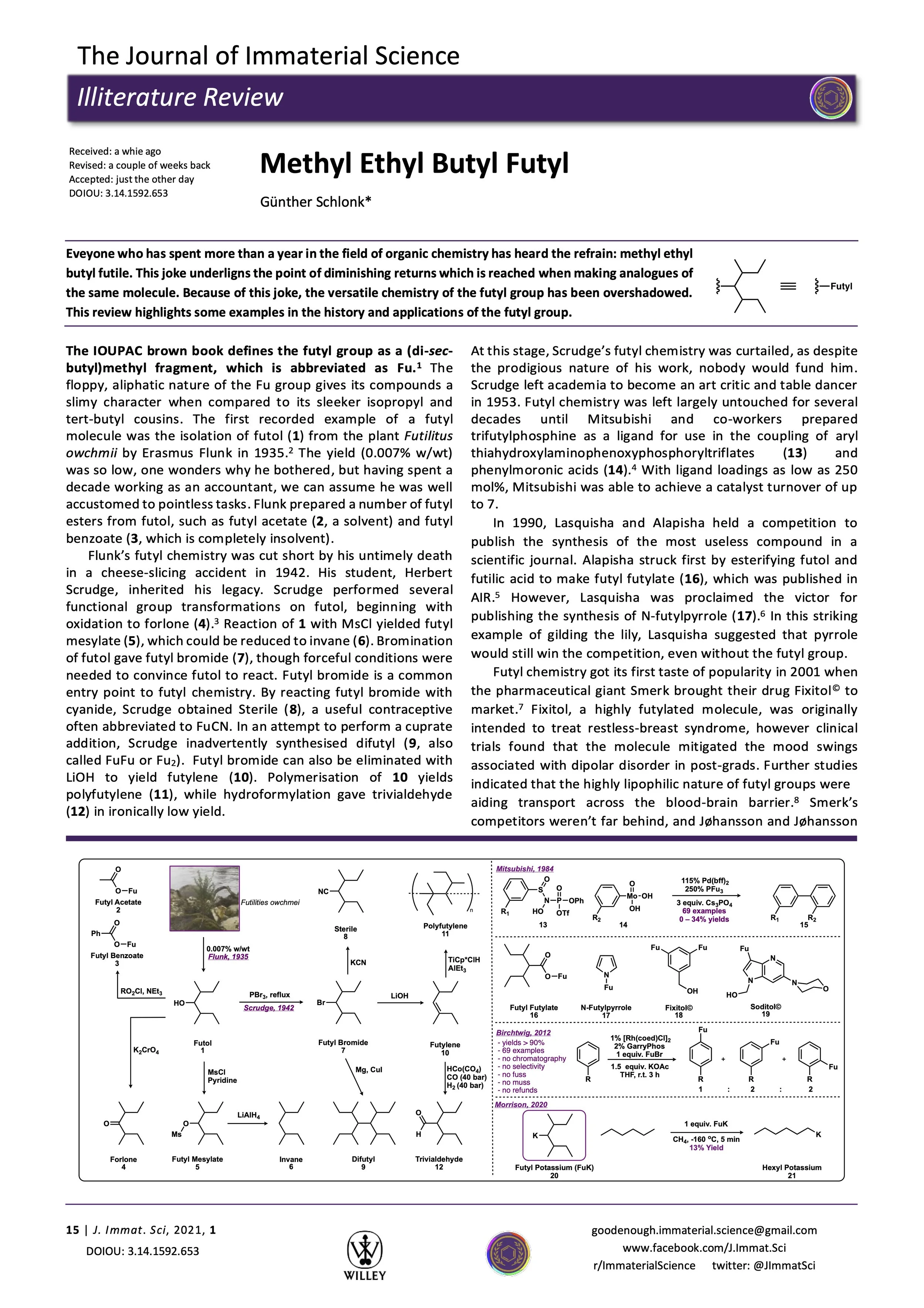 Methyl Ethyl Butyl Futyl — The Journal of Immaterial Science