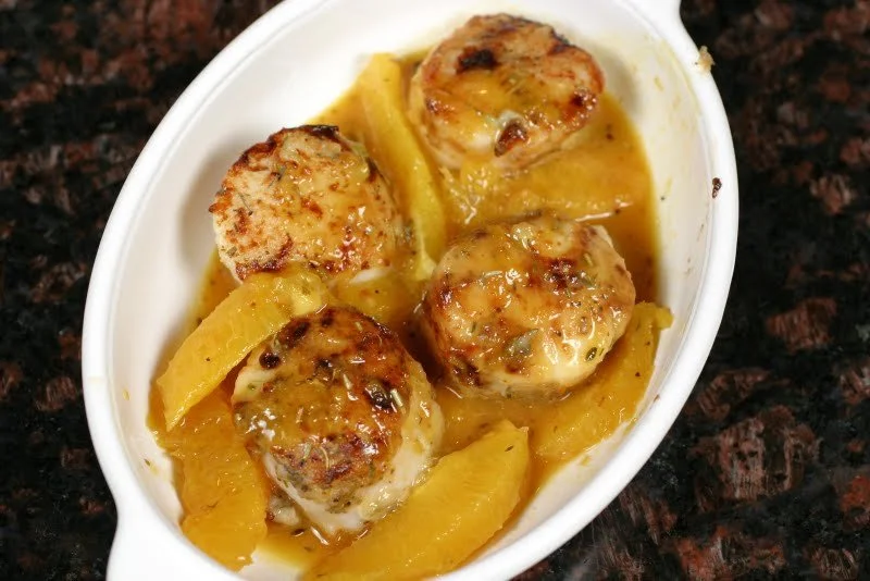 Scallops in Orange Sauce and Dried Herbs — The Italian Dish