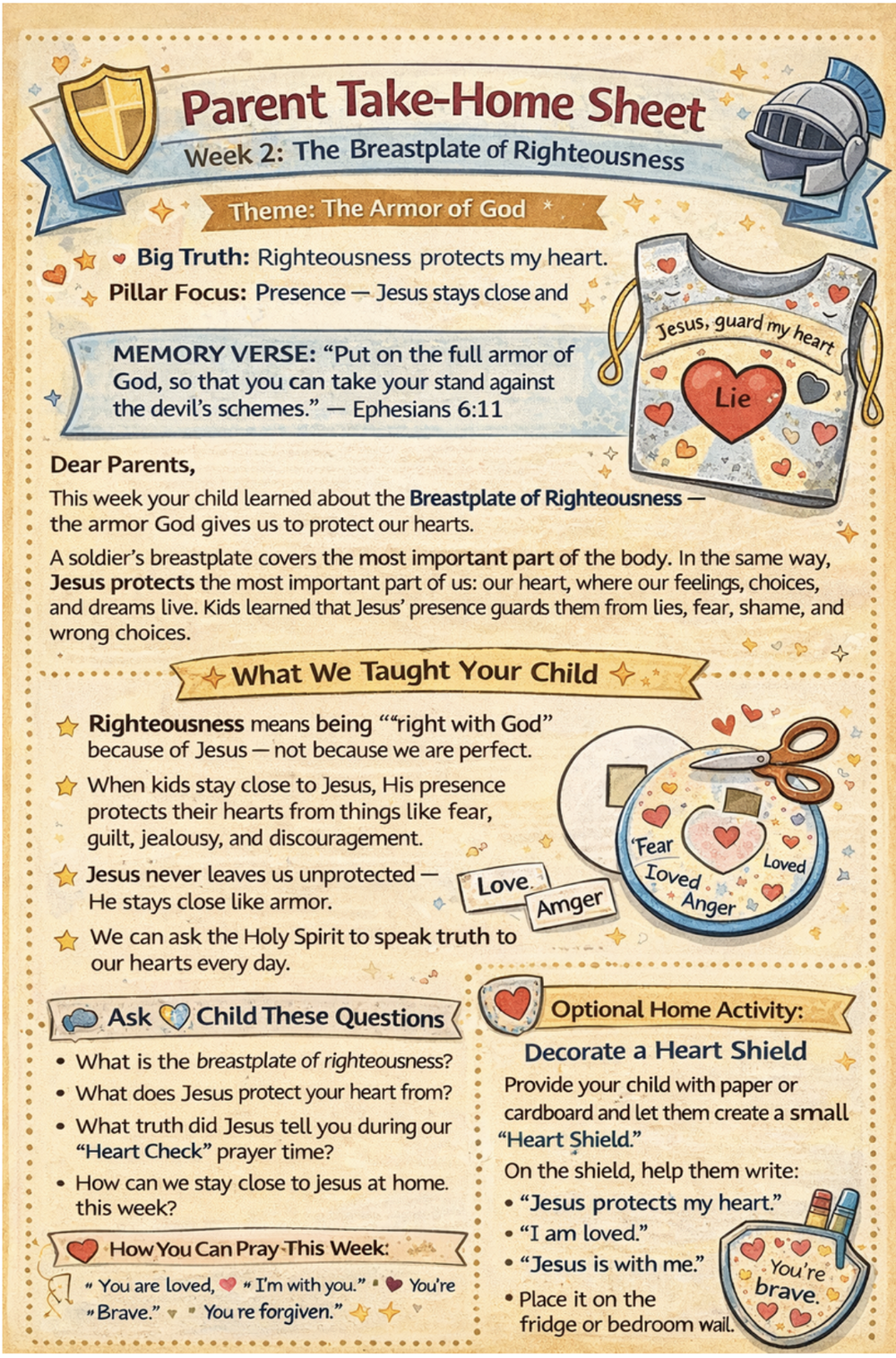 Armor of God Curriculum for Kids (Printable Sunday School Lessons ...