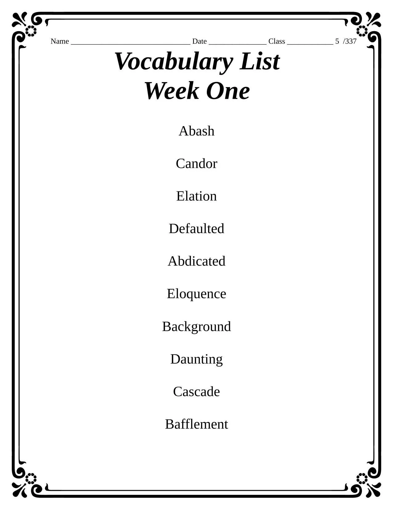 9th Grade Vocabulary — Learning for Everyone
