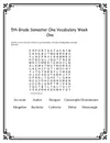 5th Grade Vocabulary - 36 Weeks of Vocabulary, Worksheets, Activities ...