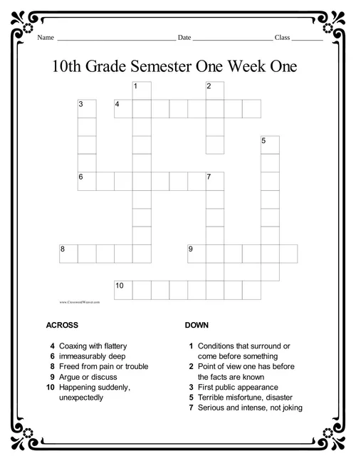 10th Grade Vocabulary — Learning for Everyone
