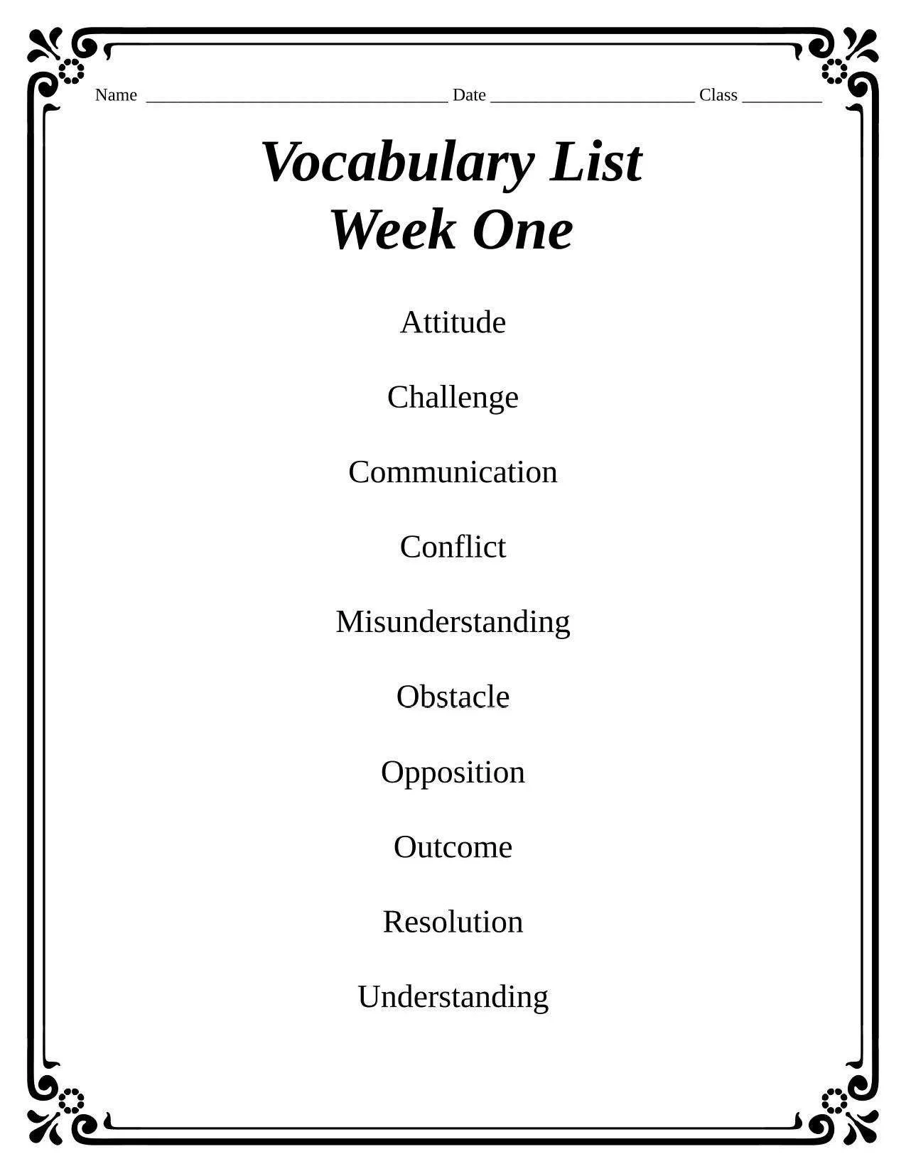 7th Grade Vocabulary — Learning for Everyone