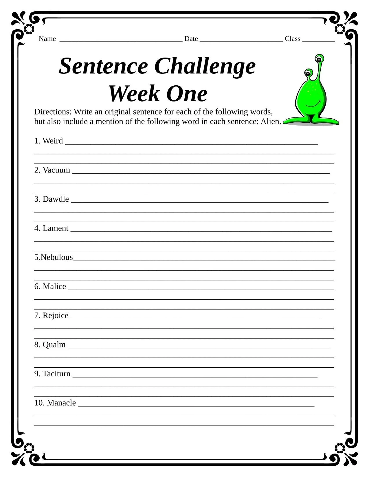 6th Grade Vocabulary — Learning for Everyone