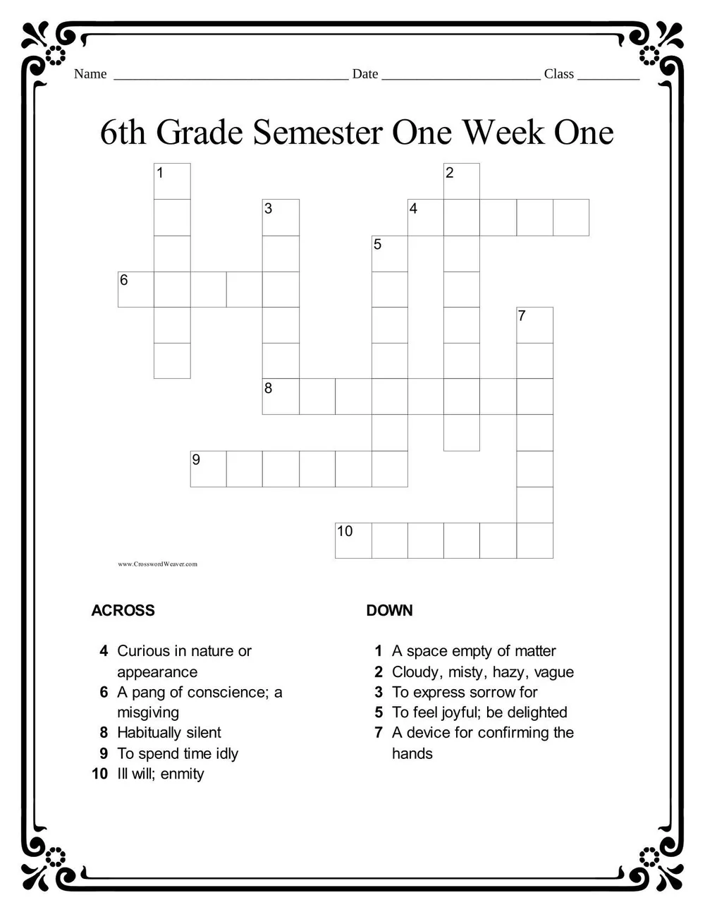 6th Grade Vocabulary — Learning for Everyone