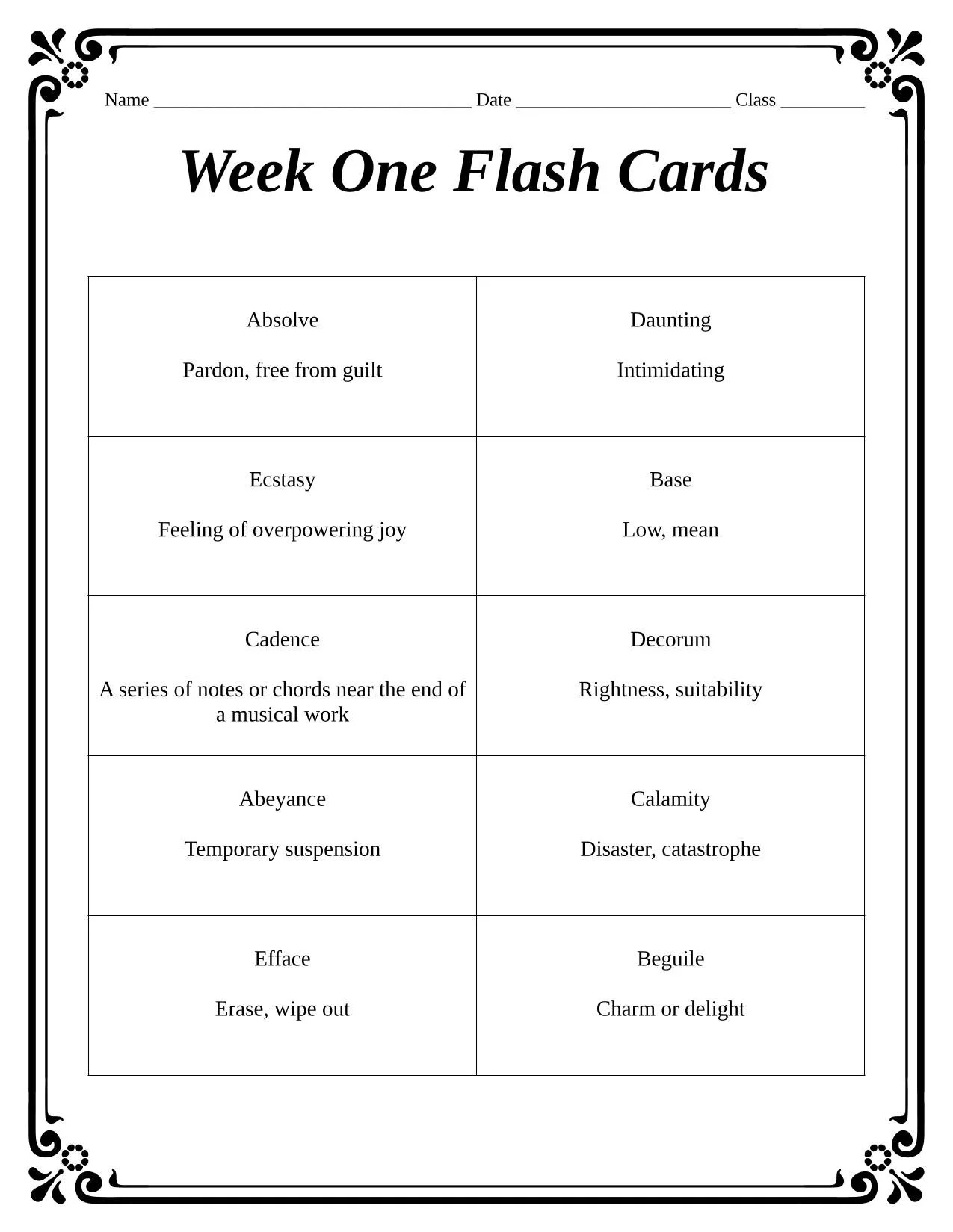 11th Grade Vocabulary — Learning for Everyone