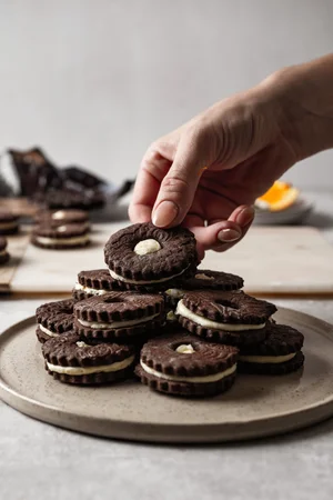 Cocoa and Cardamom Sandwich Biscuits with Orange Buttercream — Sorrel's ...