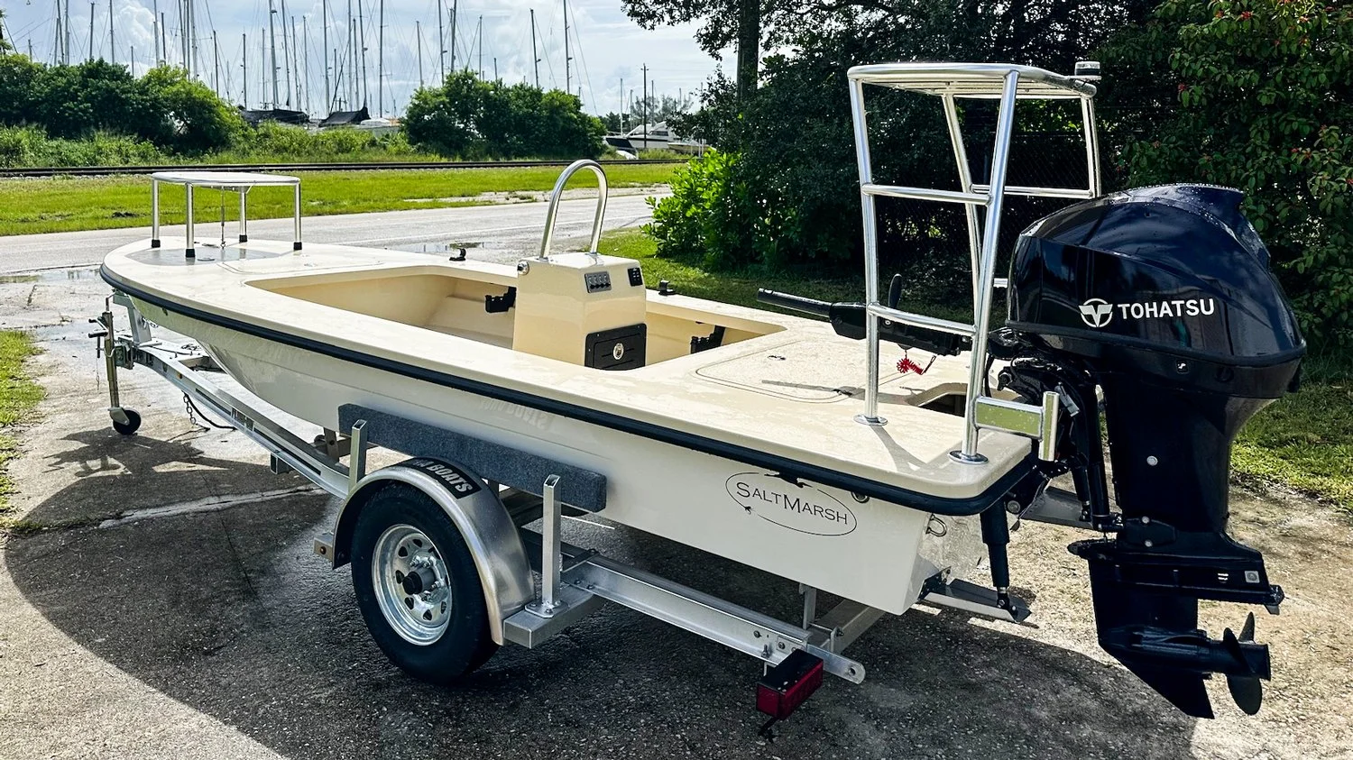 Salt Marsh Heron 16 Poling Skiff — Salt Marsh Kevlar Skiffs