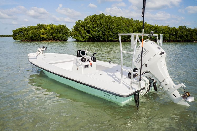 Salt Marsh Heron 16 Poling Skiff — Salt Marsh Kevlar Skiffs