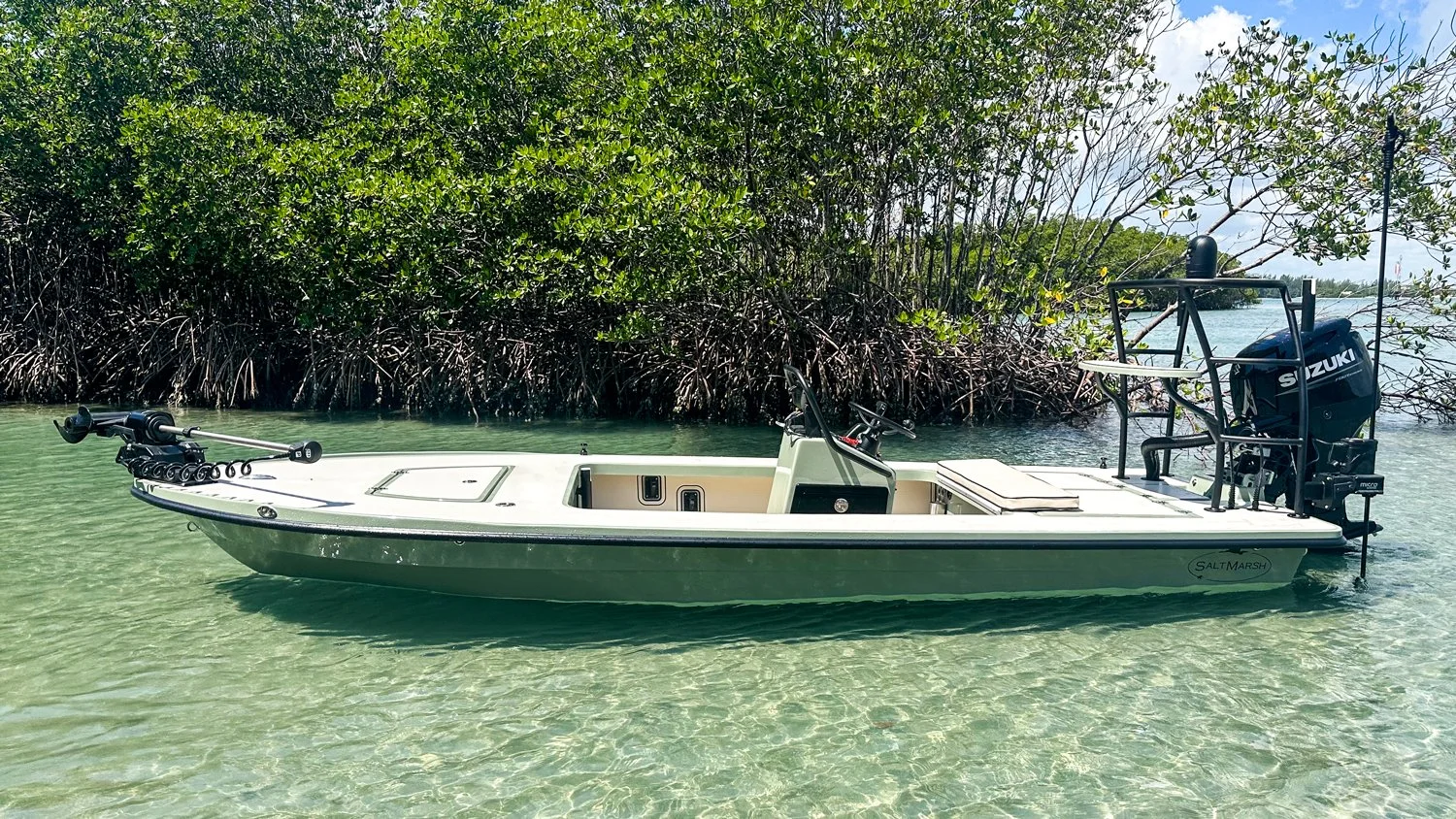 Salt Marsh Heron 16 Poling Skiff — Salt Marsh Kevlar Skiffs
