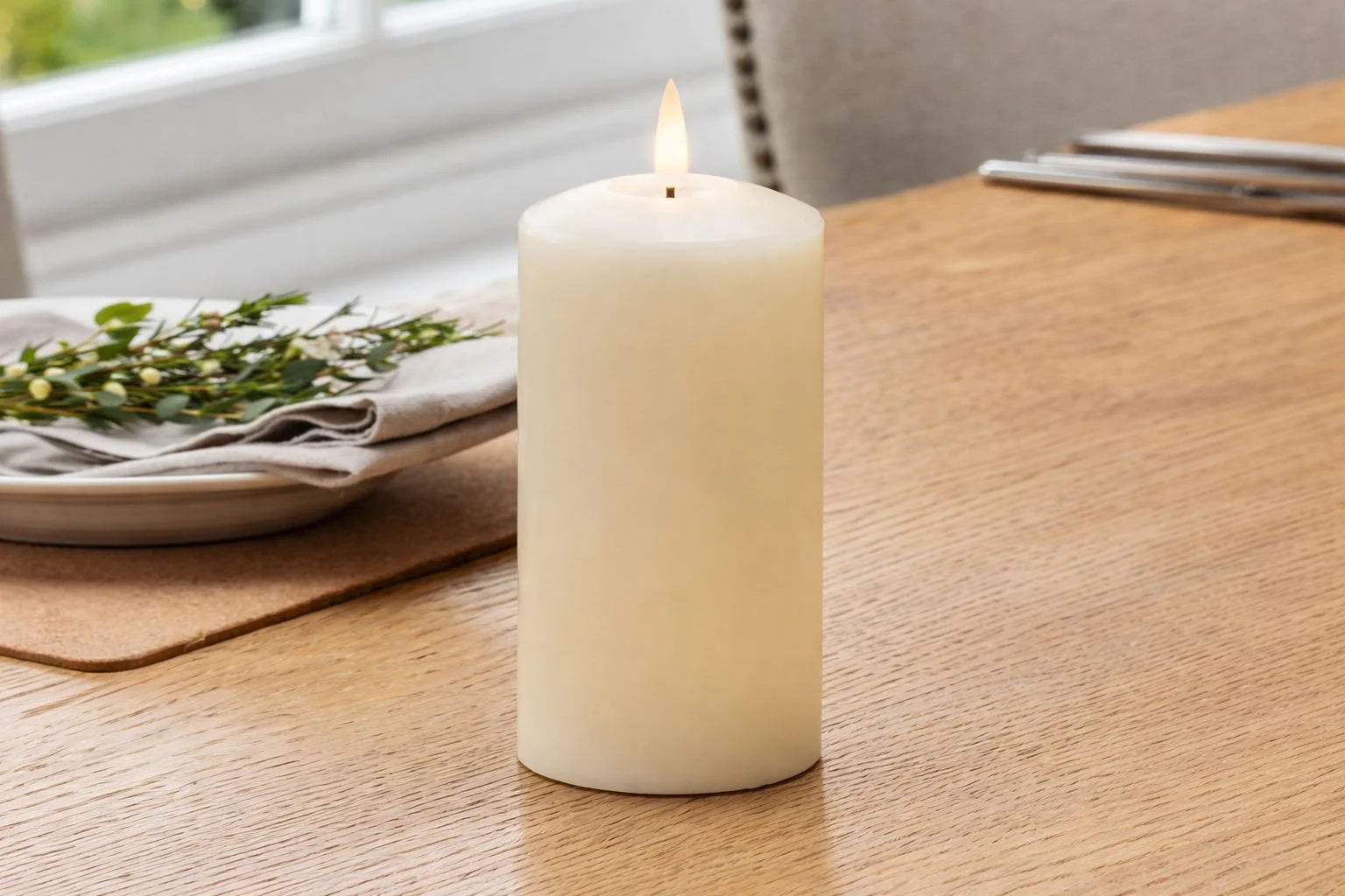 Ivory LED Chapel Candles 15cm Hire | Buckinghamshire & Oxfordshire ...