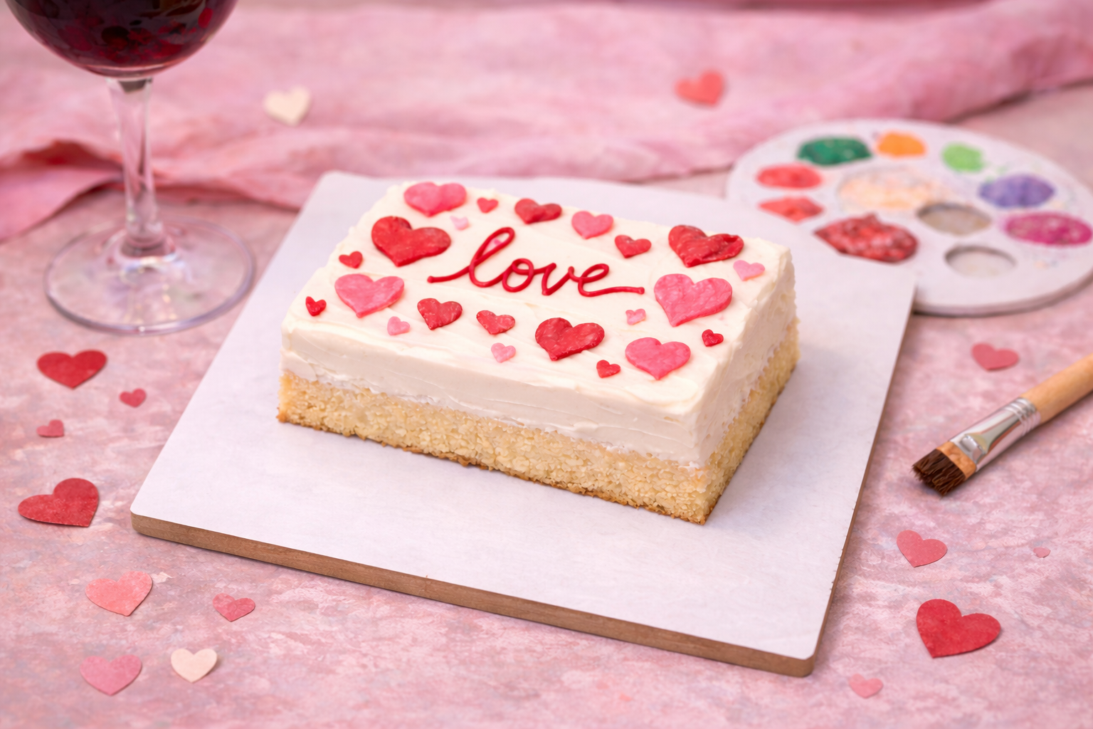 Valentine's Cake Paint & Sip — Heavenly Baked