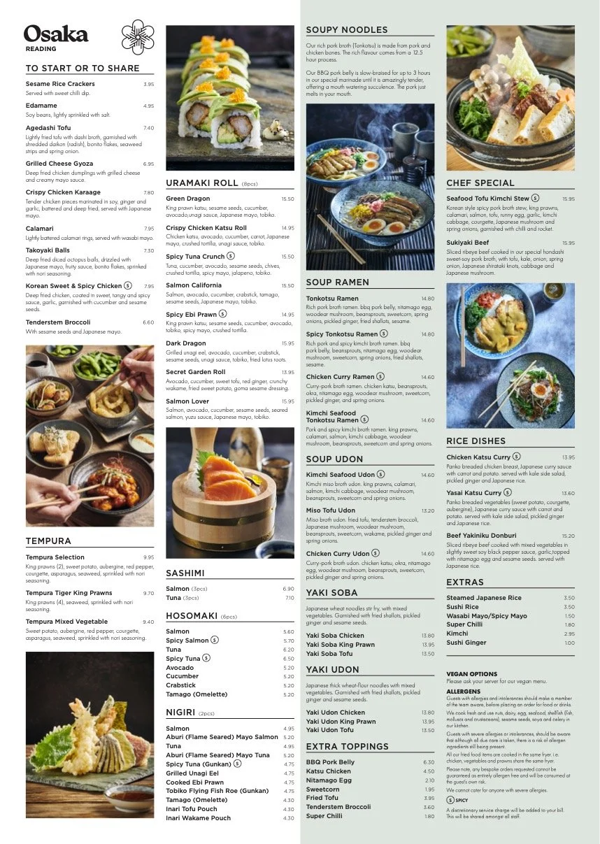 Osaka | Japanese Restaurant Serving Reading & High Wycombe