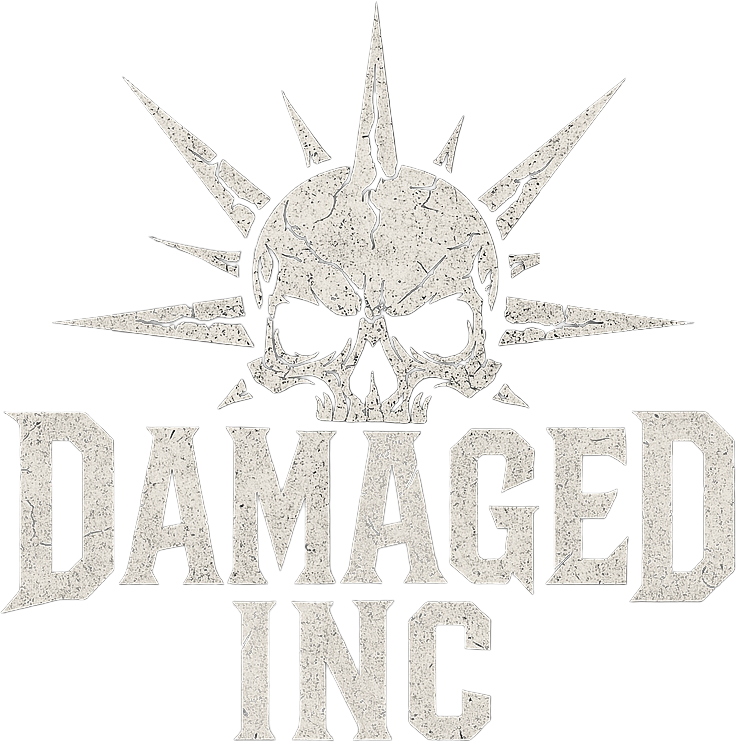 Damaged Inc. Dual Logo Tee – Front & Back Print — Damaged Inc.