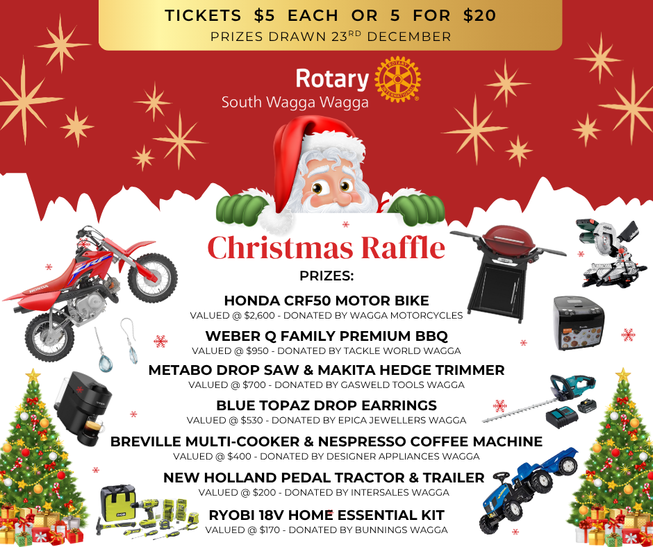 Christmas Raffle Tickets - Lake Albert Shopping Centre — Rotary Club of ...