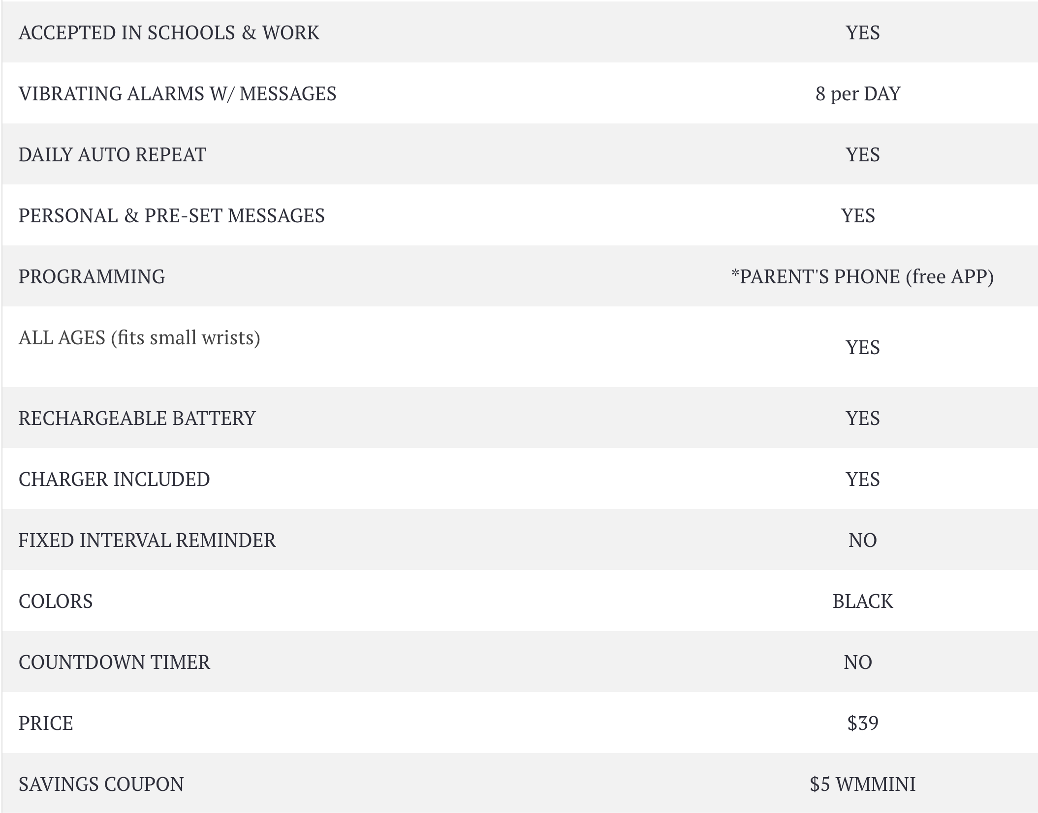 WatchMinder - ADD & ADHD Vibrating Watch & Reminder System - Invented ...