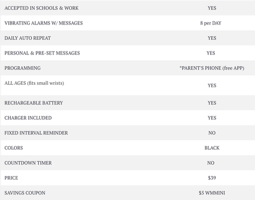 WatchMinder - ADD & ADHD Vibrating Watch & Reminder System - Invented ...
