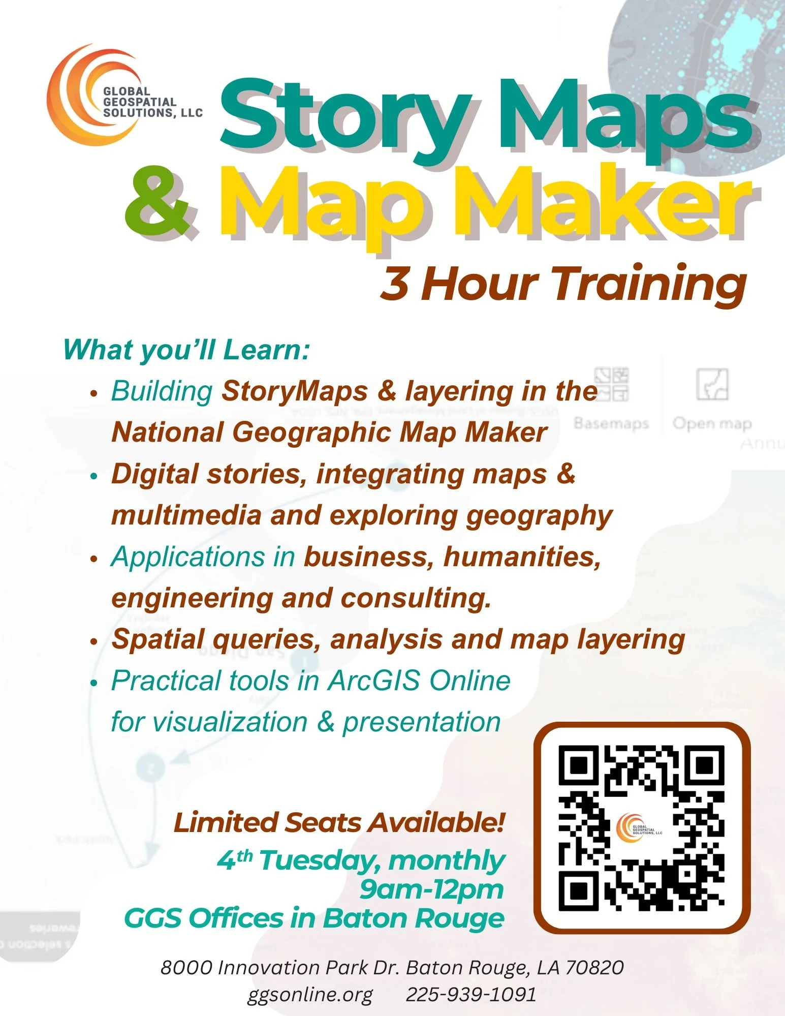 Story Maps & Map Maker Training - Enhance Your GIS Skills — Global ...