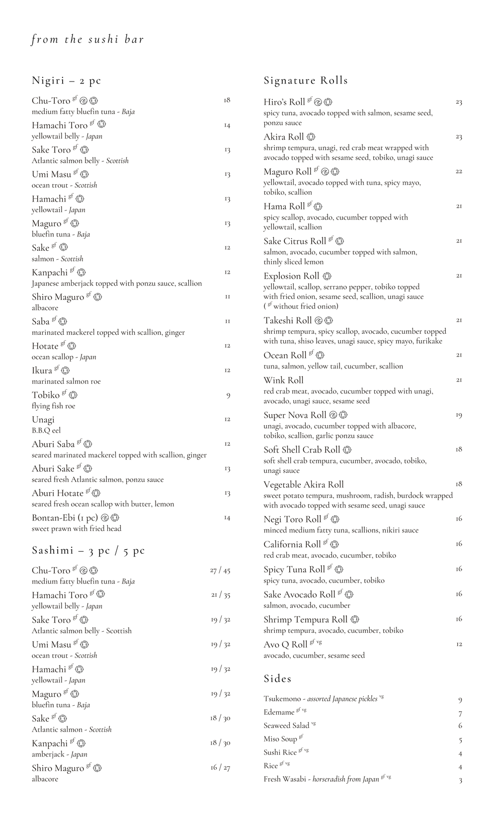 Dinner | Discover Delicious Dinners - Reserve Now — Kuro Nami