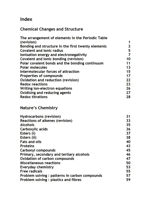 Higher Chemistry — Chemcord