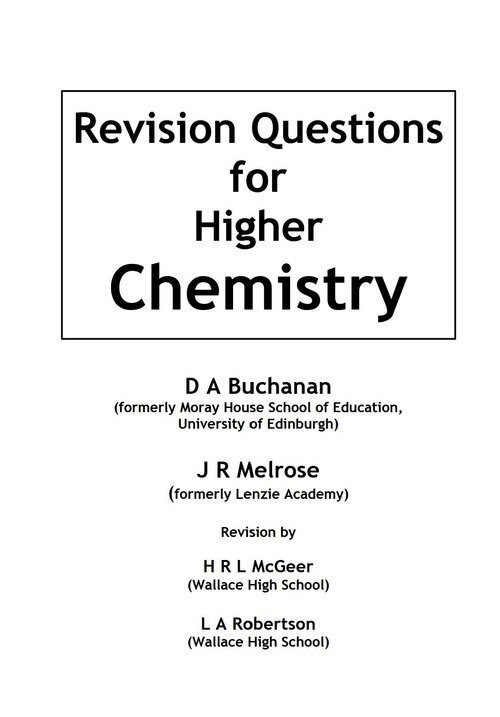Higher Chemistry — Chemcord