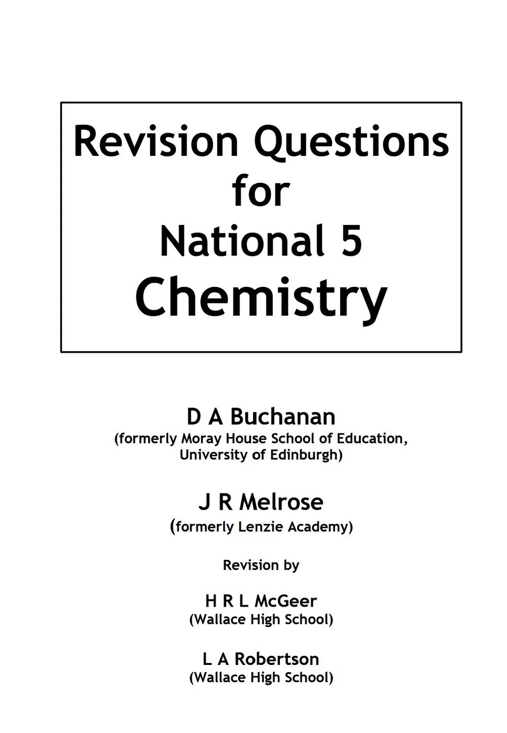 N5 Chemistry | Prepare Effectively - Study N5 Chemistry — Chemcord