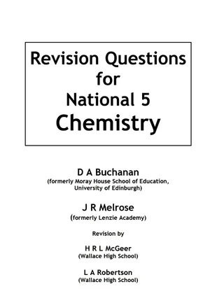 N5 Chemistry | Prepare Effectively - Study N5 Chemistry — Chemcord