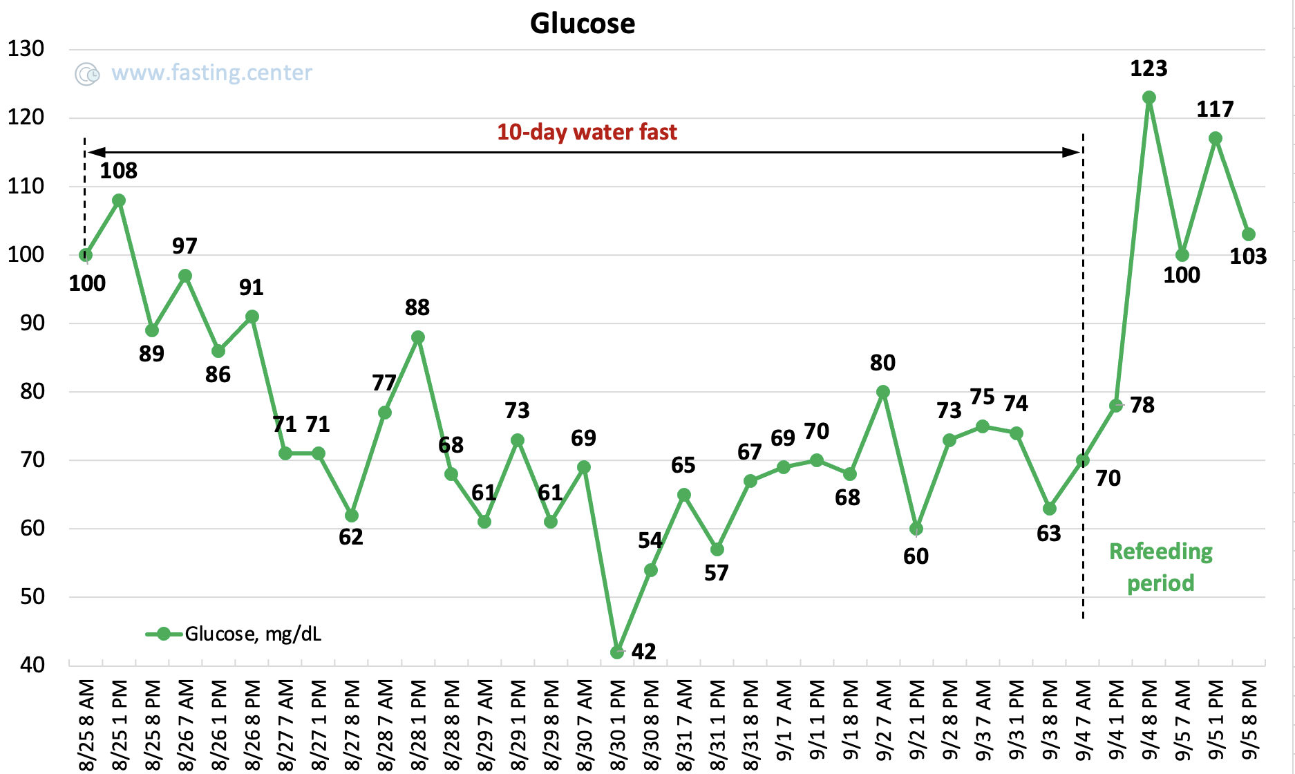 10-Day Water Fast Results: Daily Diary, Weight Loss, Fat Loss, Glucose ...