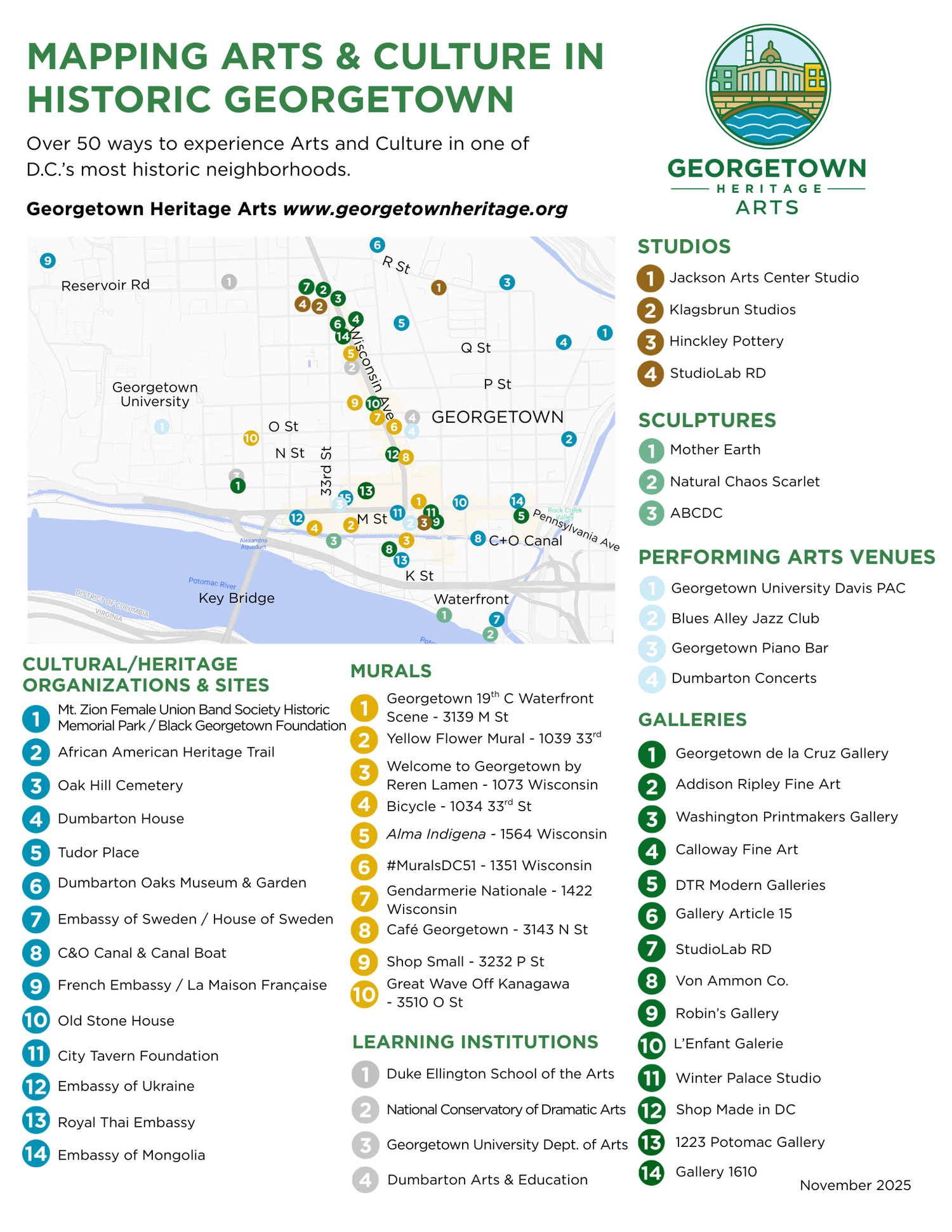Georgetown Arts and Culture Map — Georgetown Heritage