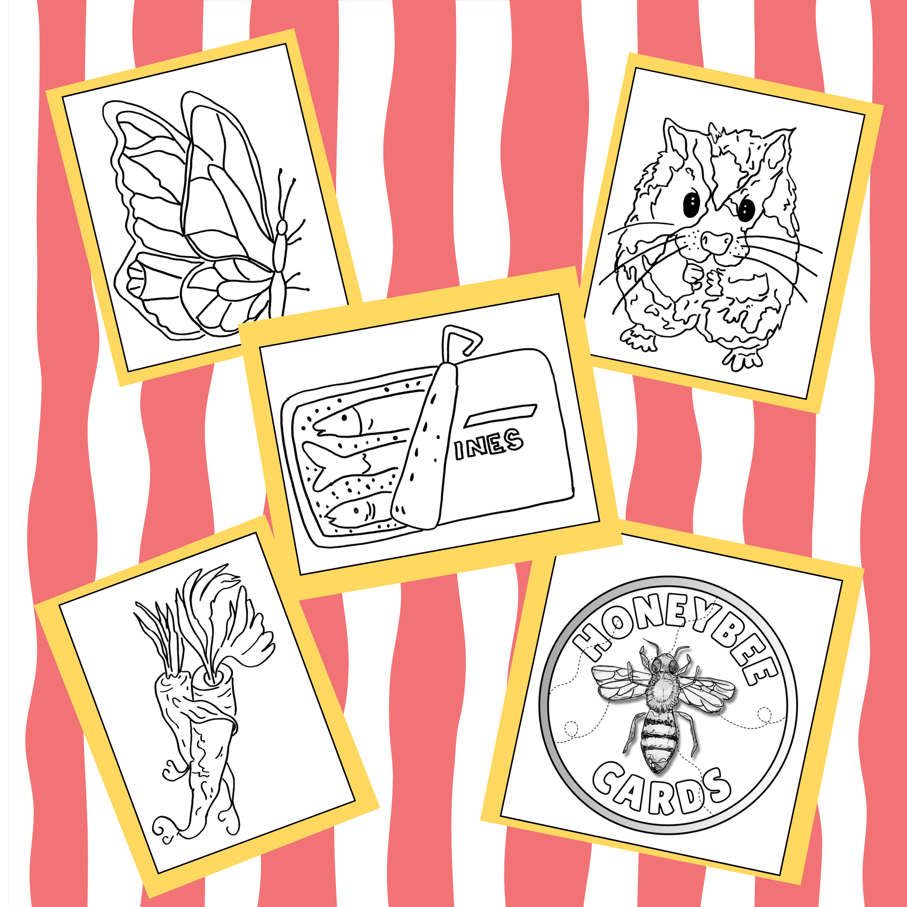 A bite-sized coloring adventure inspired by HoneyBee Cards! Relax ...