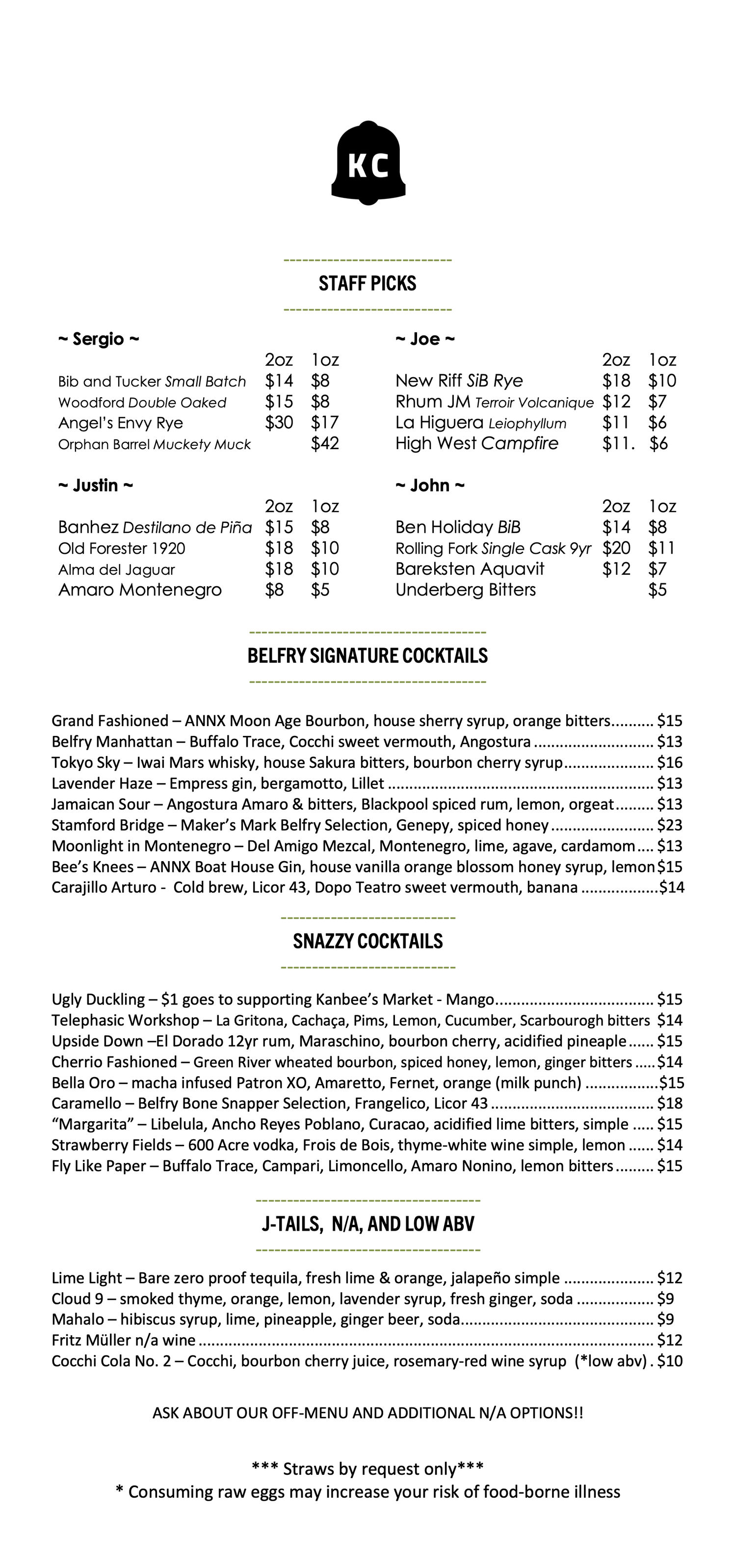 The Belfry | Award-Winning Whiskey & Dining in Kansas City — The Belfry ...