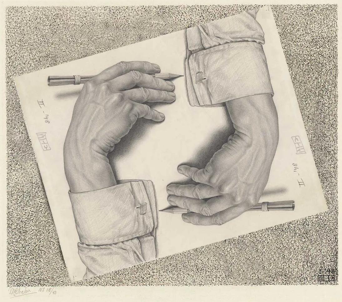 Drawing Hands Explained: Who Is Really Creating Whom? — EscherExplained.com