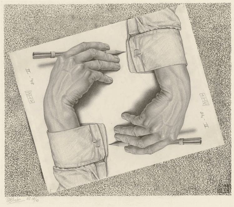 Drawing Hands Explained: Who Is Really Creating Whom? — EscherExplained.com