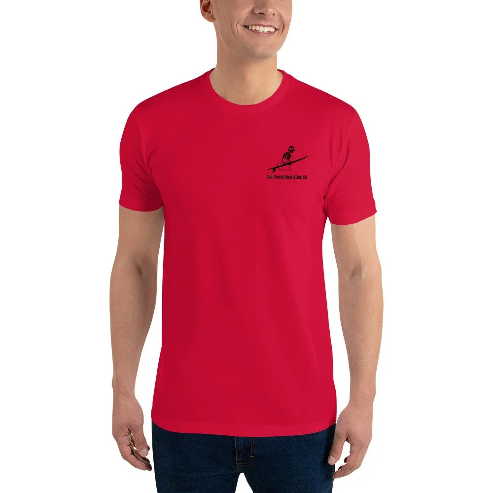 Men's Red Costa Rica Surf T-Shirt | Costa Rasta Stilo — The Costa Rica ...