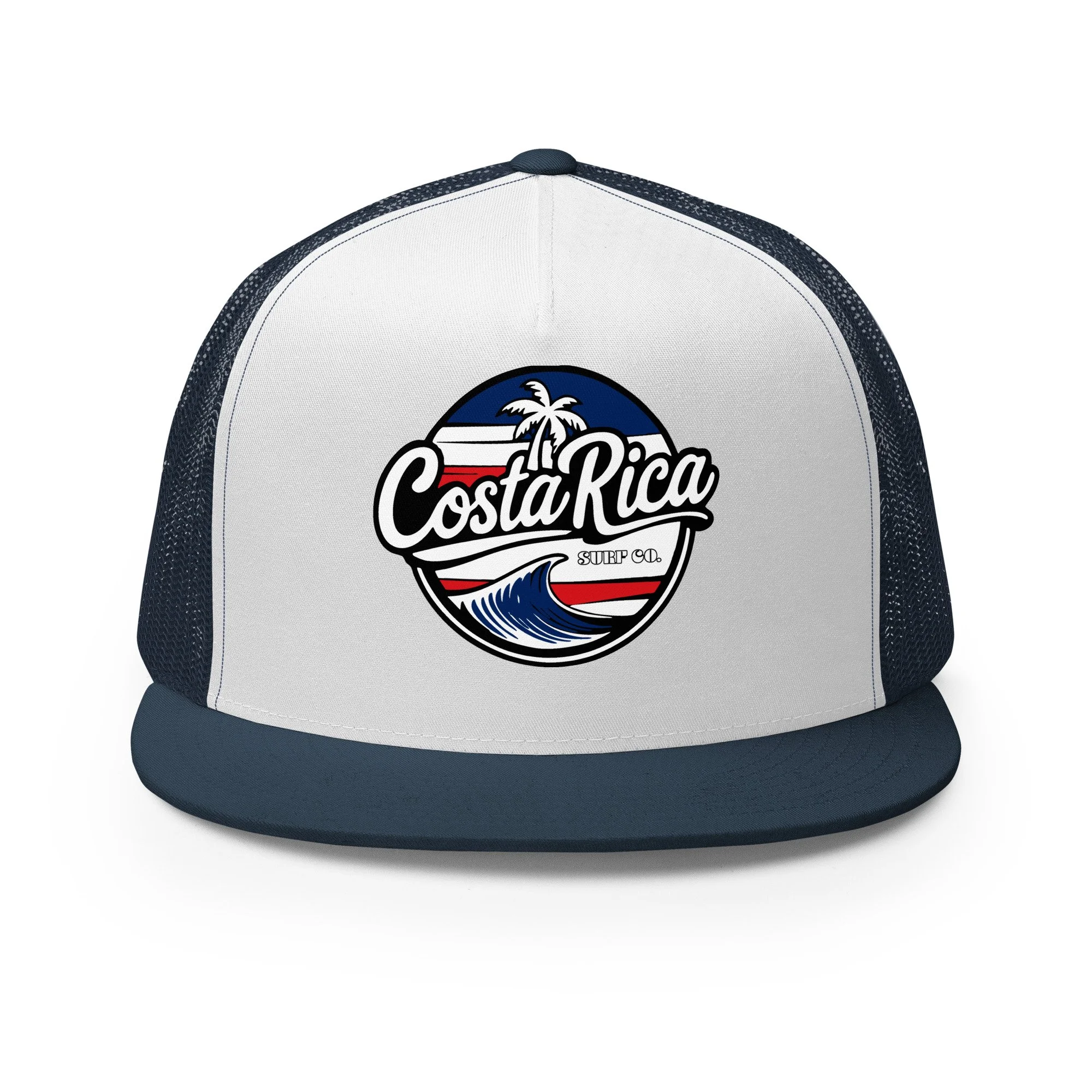 Surfer Trucker Hat Navy-White-Navy | Costa Rica Flag Pura Vida Edition ...