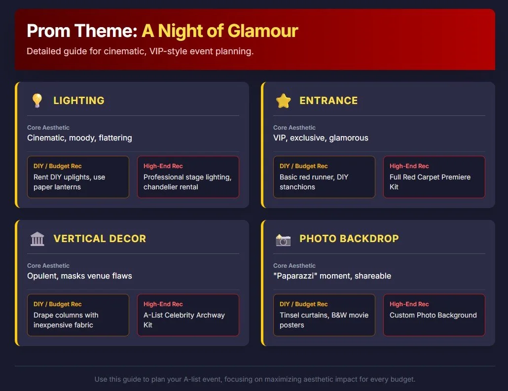 Level Up Your Prom: Hollywood Glam Themes — Promsie