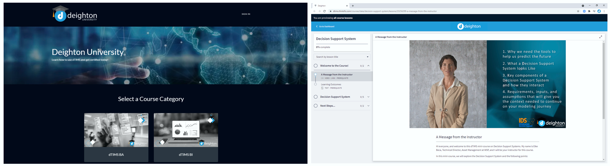Deighton University for dTIMS eLearning — Deighton Associates Ltd.