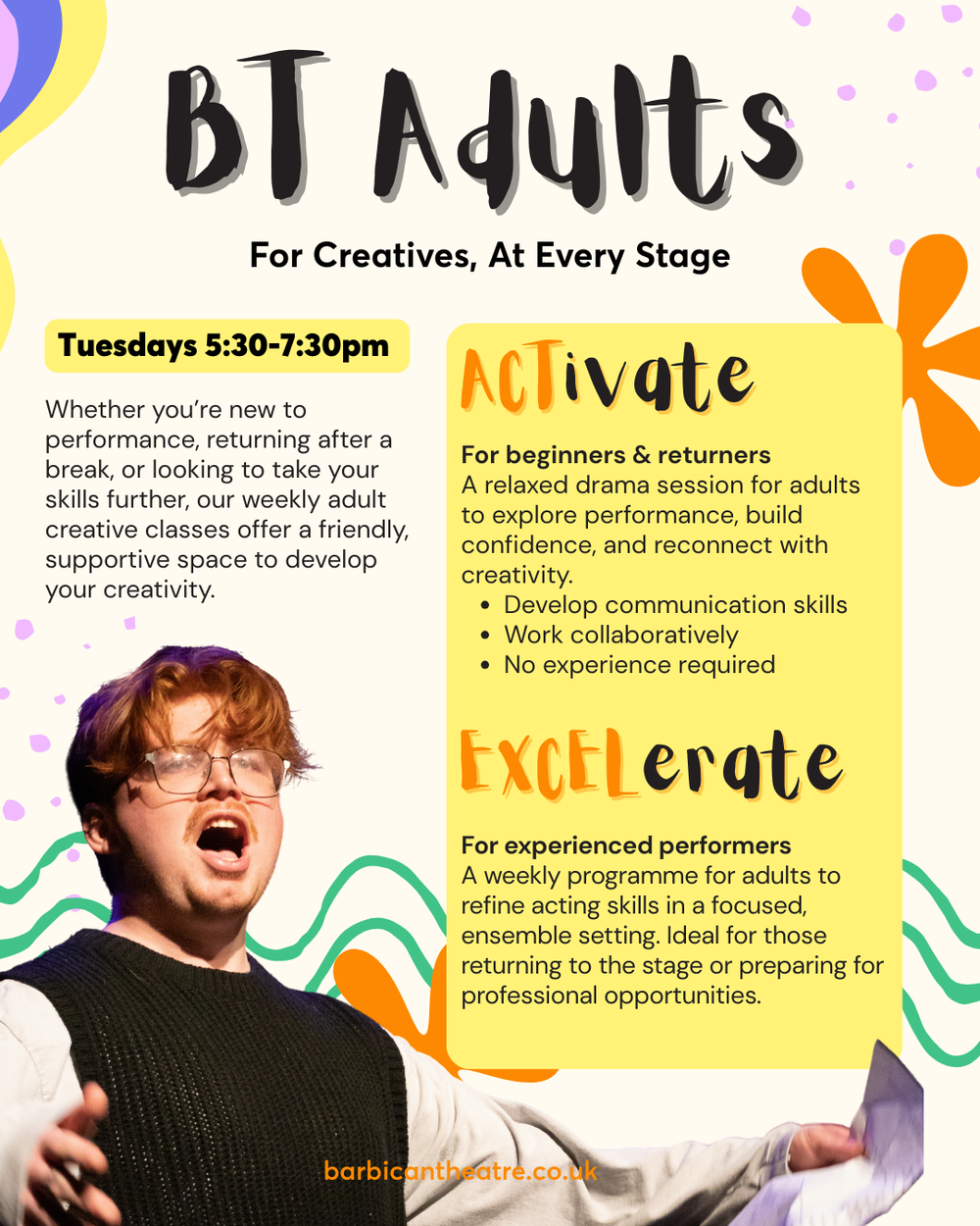 New format, better features – Classes for adults — Barbican Theatre