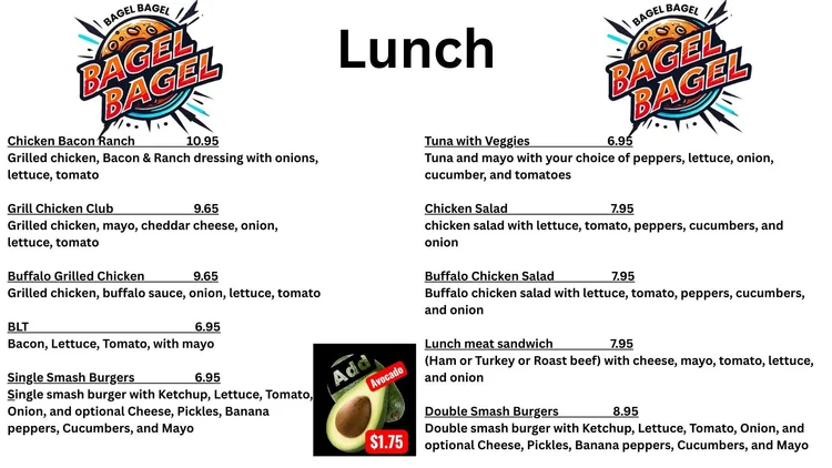 Menu — Bagel Bagel