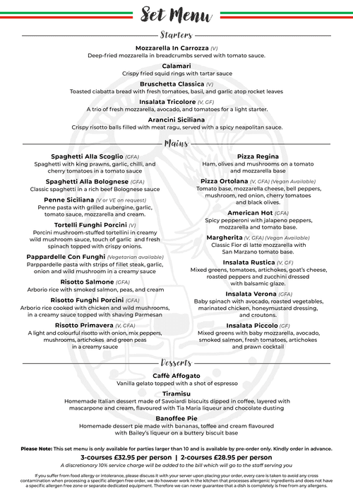 Menus — Caffe Piccolo