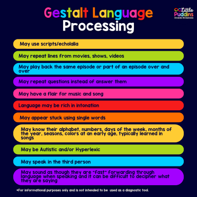 What is Gestalt Language Processing — Little Puddins Autism Specialist